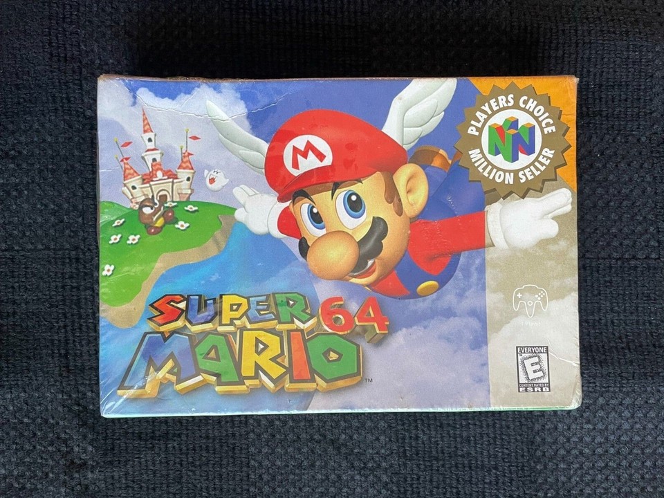 Super Mario 64 Factory Sealed Brand New 1998 N64 Player Choice Million ...