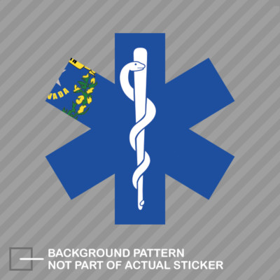 Nevada State Shaped EMT Flag Sticker Decal Vinyl EMS Paramedic NV | eBay