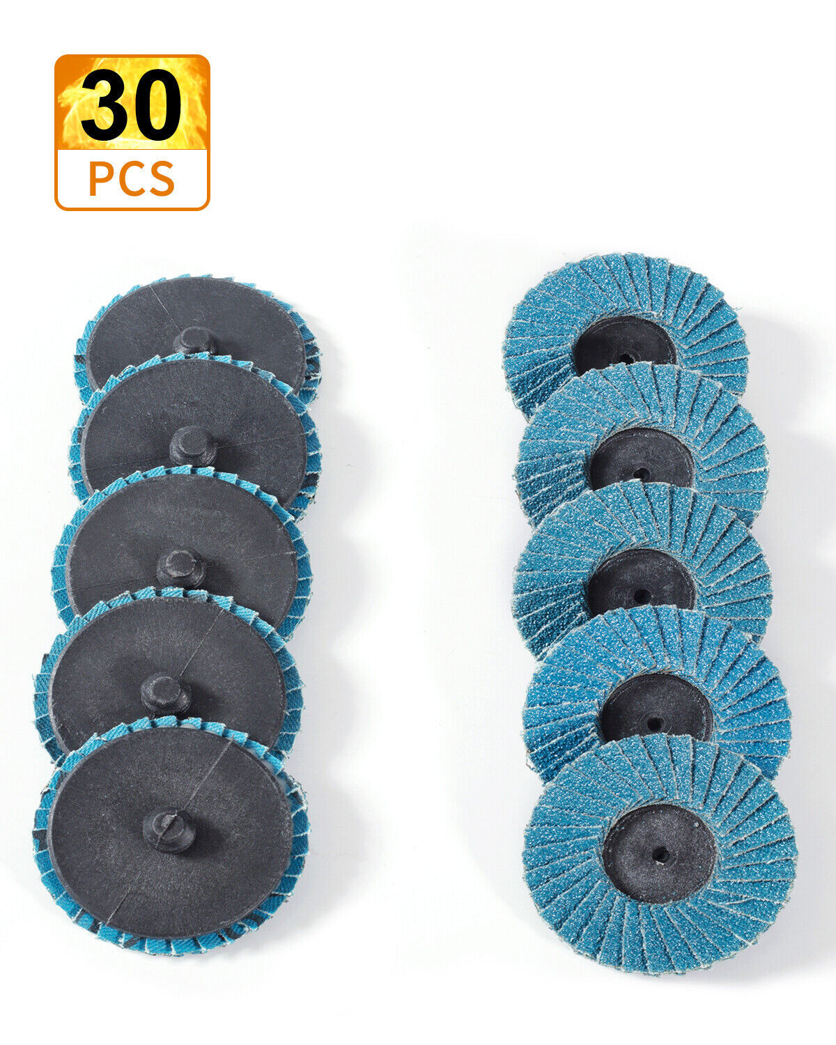 10/20/30PCS 2" 50mm Flap Disc Mini Grinding Wheel Metal Rust Removal 60 ...