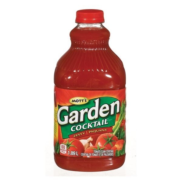 2 Bottles of Mott's Garden Cocktail Zesty Tomato Clam Cocktail 1.89L ...