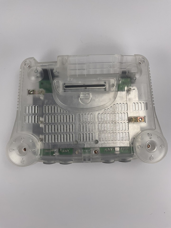Clear Nintendo 64 CUSTOM COLOR Console with Cables Cords N64 console ...