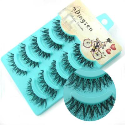 5 Pairs 3D Mink False Eyelashes Wispy Cross Long Thick Lashes R9Z3 Soft ...