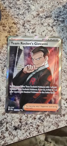 Team Rocket's Giovanni Full Art Ultra Rare Holo 225/182 Pokemon ...