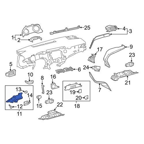 For Toyota Camry 2018-2024 Toyota 5530206210B0 Lower Instrument Panel ...