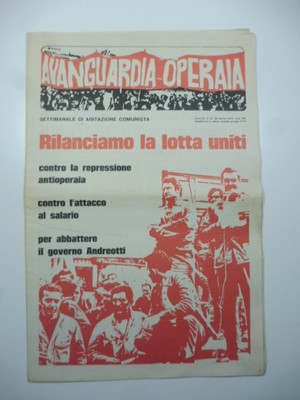 Avanguardia operaia. Settimanale di agitazione comunista. A. III. N. 13 ...