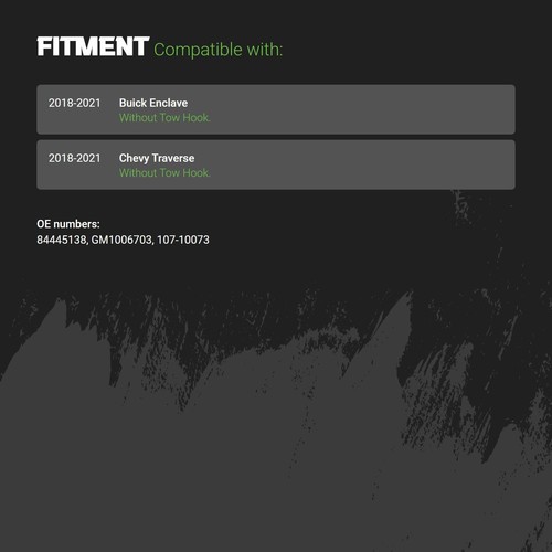 Bumper Reinforcement For Chevy Traverse 18-21 Replacement Front CAPA ...