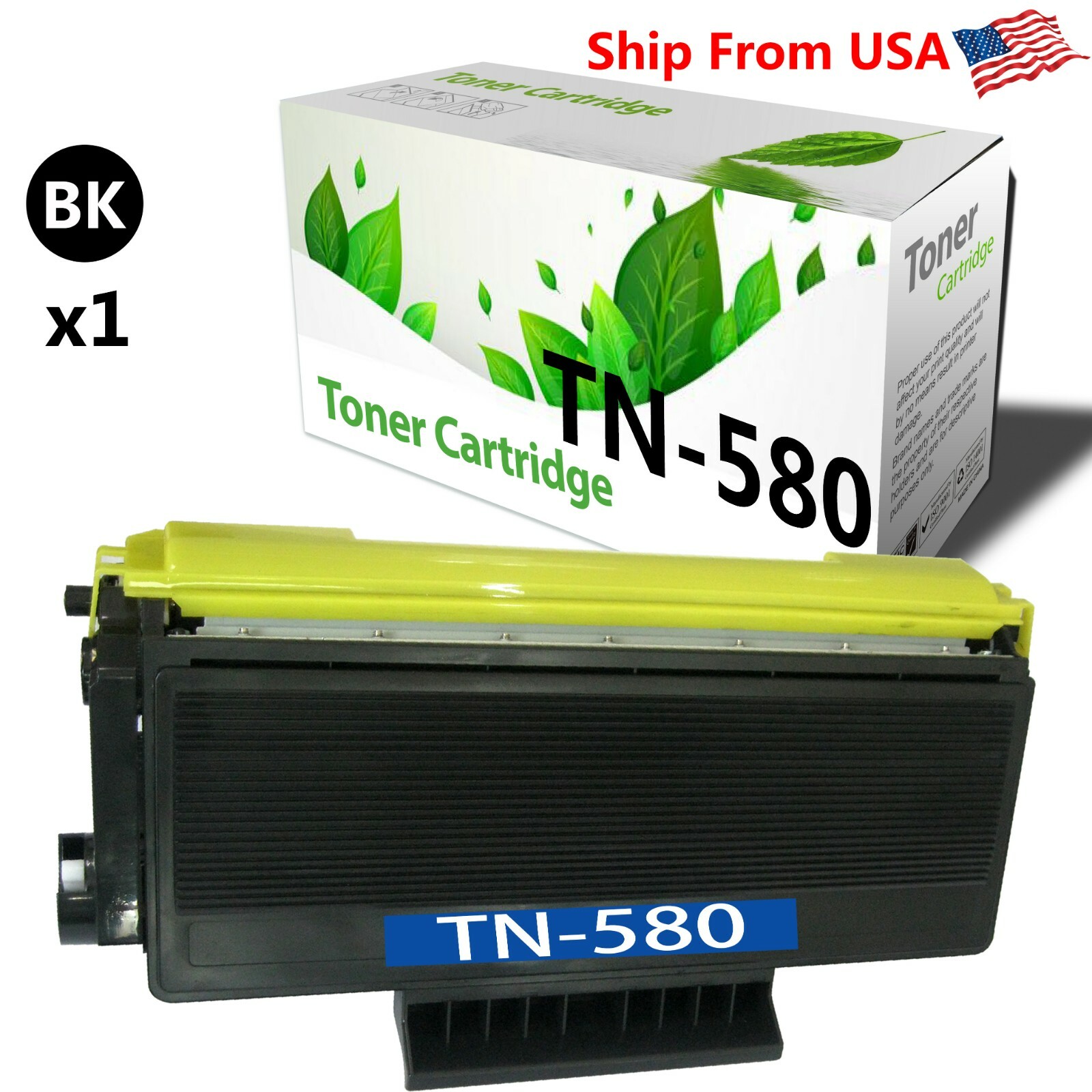 1-PK TN-580 TN580 Toner Cartridge for Brother HL5250DN HL5250DNT ...