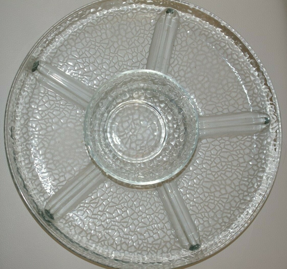 Crisa Mexico Divided Clear Glass Vegetable Relish Tray 3 pc | eBay