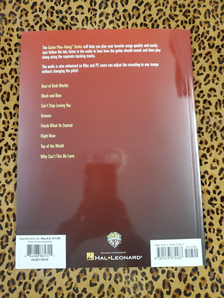 VAN HALEN 1986-1995 PLAY ALONG GUITAR SONGBOOK TAB WITH CD RIFF SONGS ...