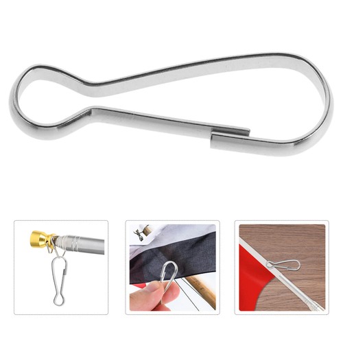 10 Pcs Flag Fasteners Accessories Flagpole Hook Type Bracket Clamps ...