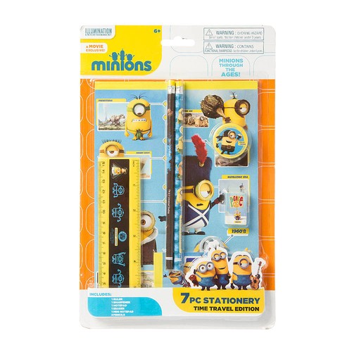 Despicable Me Minions Stationary Set 7 Piece School Minion Time Travel ...