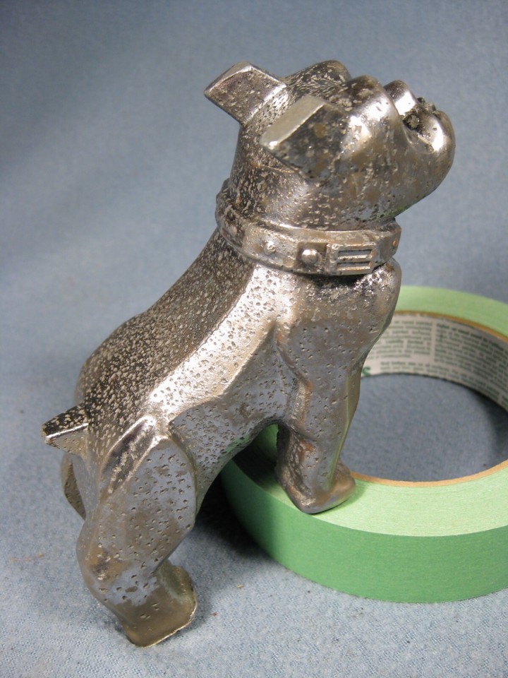 VINTAGE MACK TRUCK BULL DOG HOOD ORNAMENT Patent 87931 Heavy Emblem ...