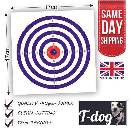 50 x TARGETS Airgun Rifle Pistol 22 177 Target Shooting Air Gun 17cm | eBay