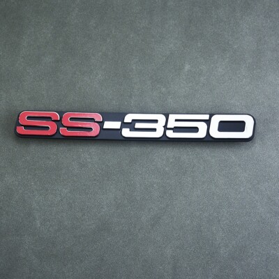1Pc Fits 1988-2000 C1500 SS-350 Emblem SS 350 Badge Black Chrome Red ...