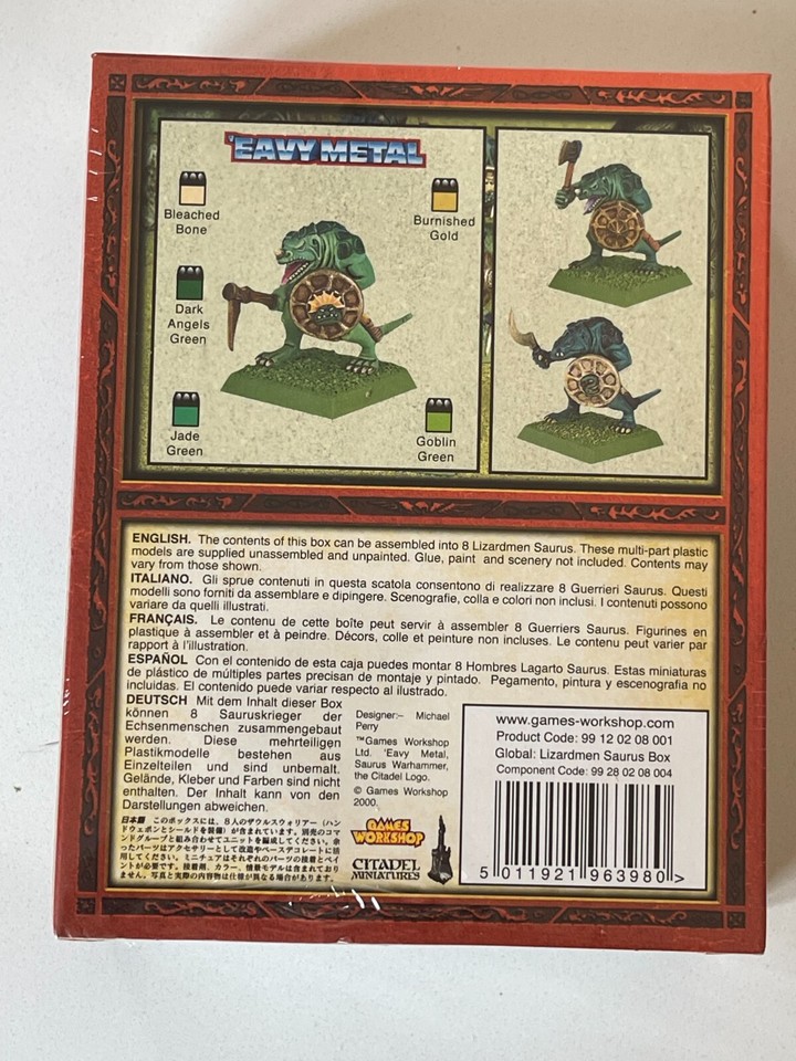 Lizardmen Saurus Warriors | Warhammer The Old World | OOP Unit Box | eBay