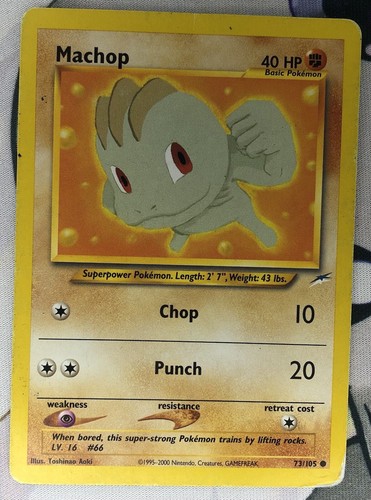 Pokemon WOTC Machop 73/105 Neo Destiny Set UNLIMITED Common MP | eBay