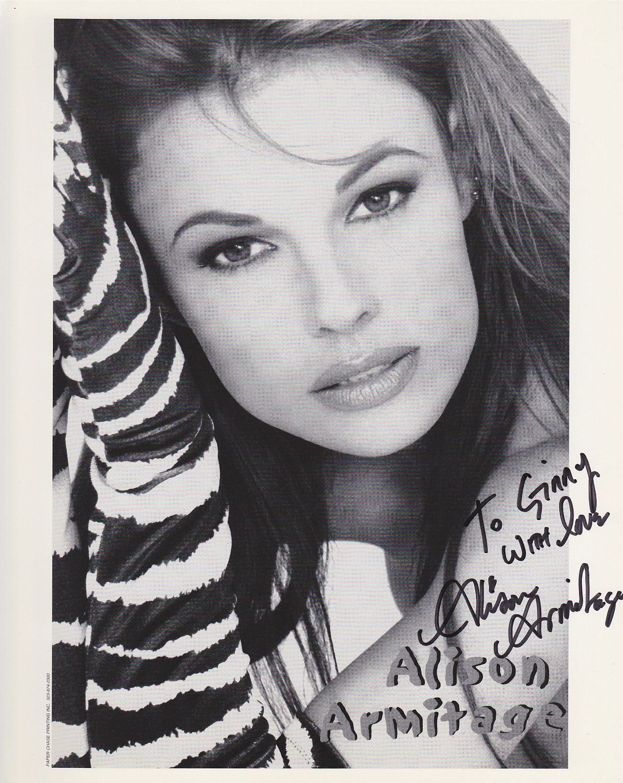 ALISON ARMITAGE SIGNED 8x10 PRO PUBLICITY PHOTO JSA COA ACTRESS PLAYBOY ...