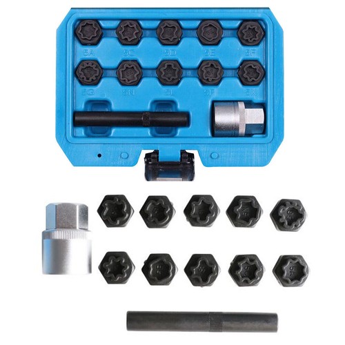 Wheel Lock Lug Nut Master Key Set Removal Socket Tool Kit for ...