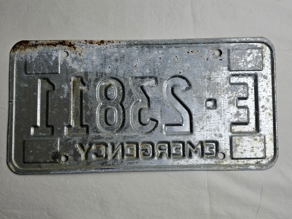 Tennessee 1998 Emergency license plate E - 23811 | eBay