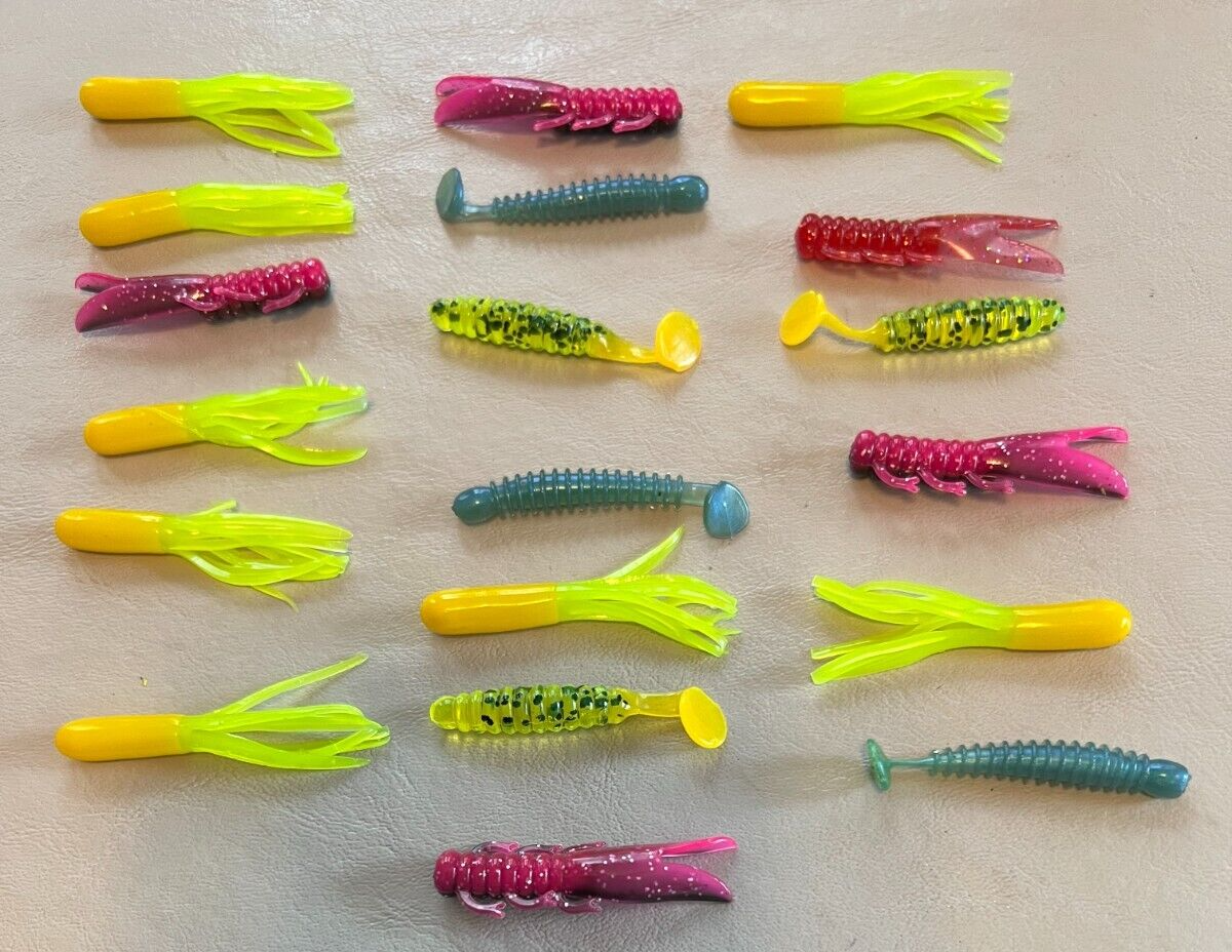18 CT. * 2" WATSIT GRUB, PADDLE TAIL & TUBES * SOFT PLASTIC CRAPPIE, BRIM BAITS | eBay
