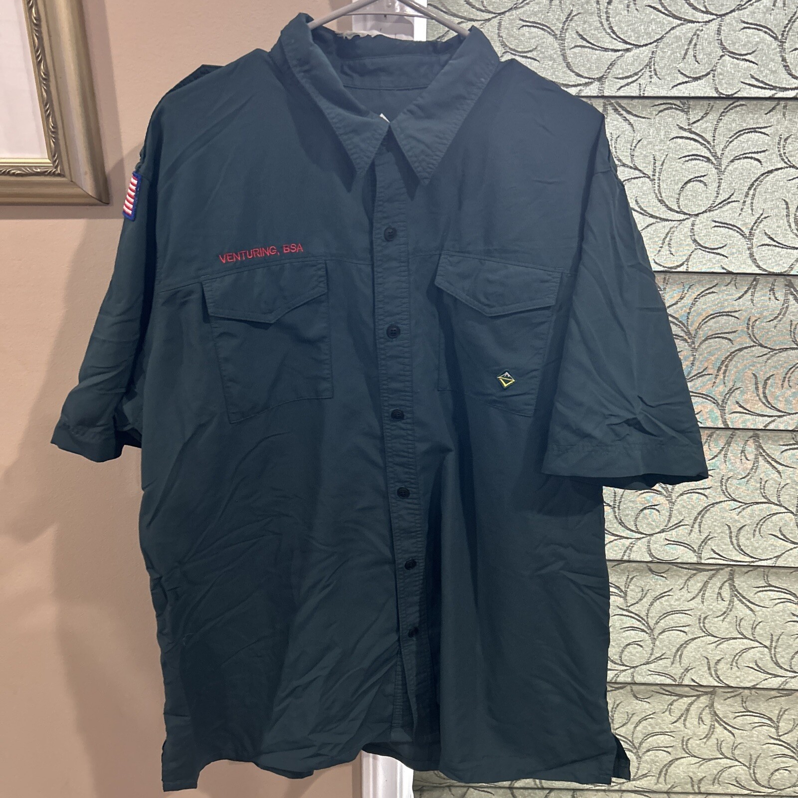 Venturing Scouts BSA Short Slv Uniform Shirt Men’s Ex… - Gem