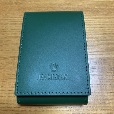 ROLEX Watch Case Green Leather Protection Watch Holder Travel Pouch ...