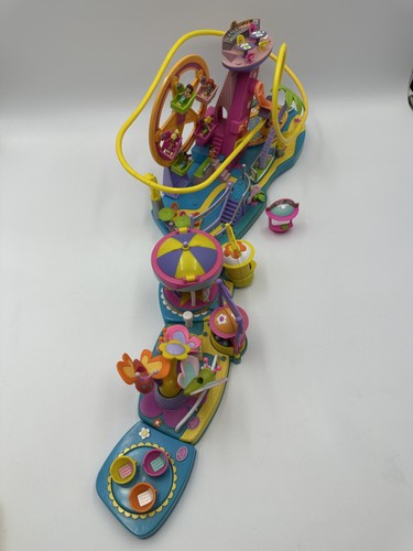 Polly Pocket Amusement Park Roller Coaster Ferris Wheel Doll Playset ...