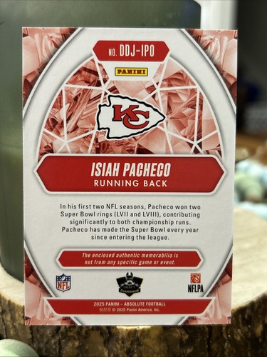 2025 Panini Absolute - Draft Diamonds Isiah Pacheco #DD-IPO Jersey (MEM ...