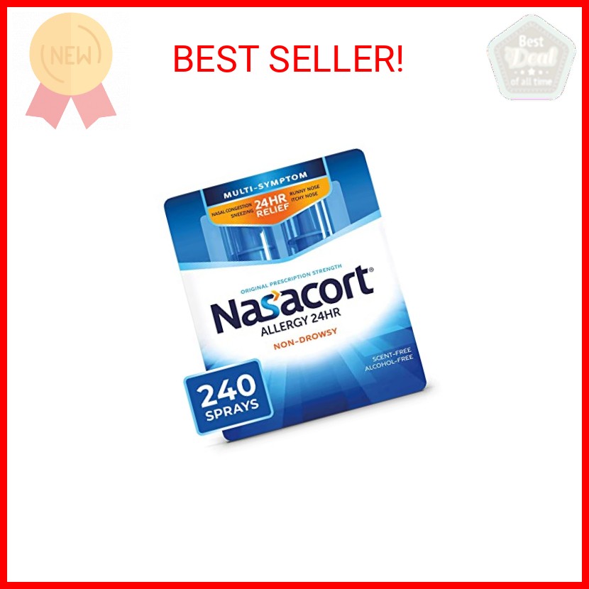 Nasacort 24HR Allergy Nasal Spray for Adults, Non-drowsy & Alcohol Free ...