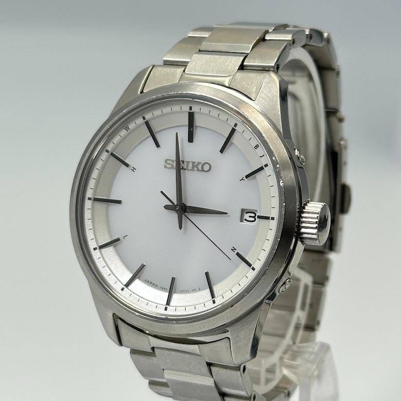 SEIKO Solar Radio Controlled Men's Watch White Dial M… - Gem