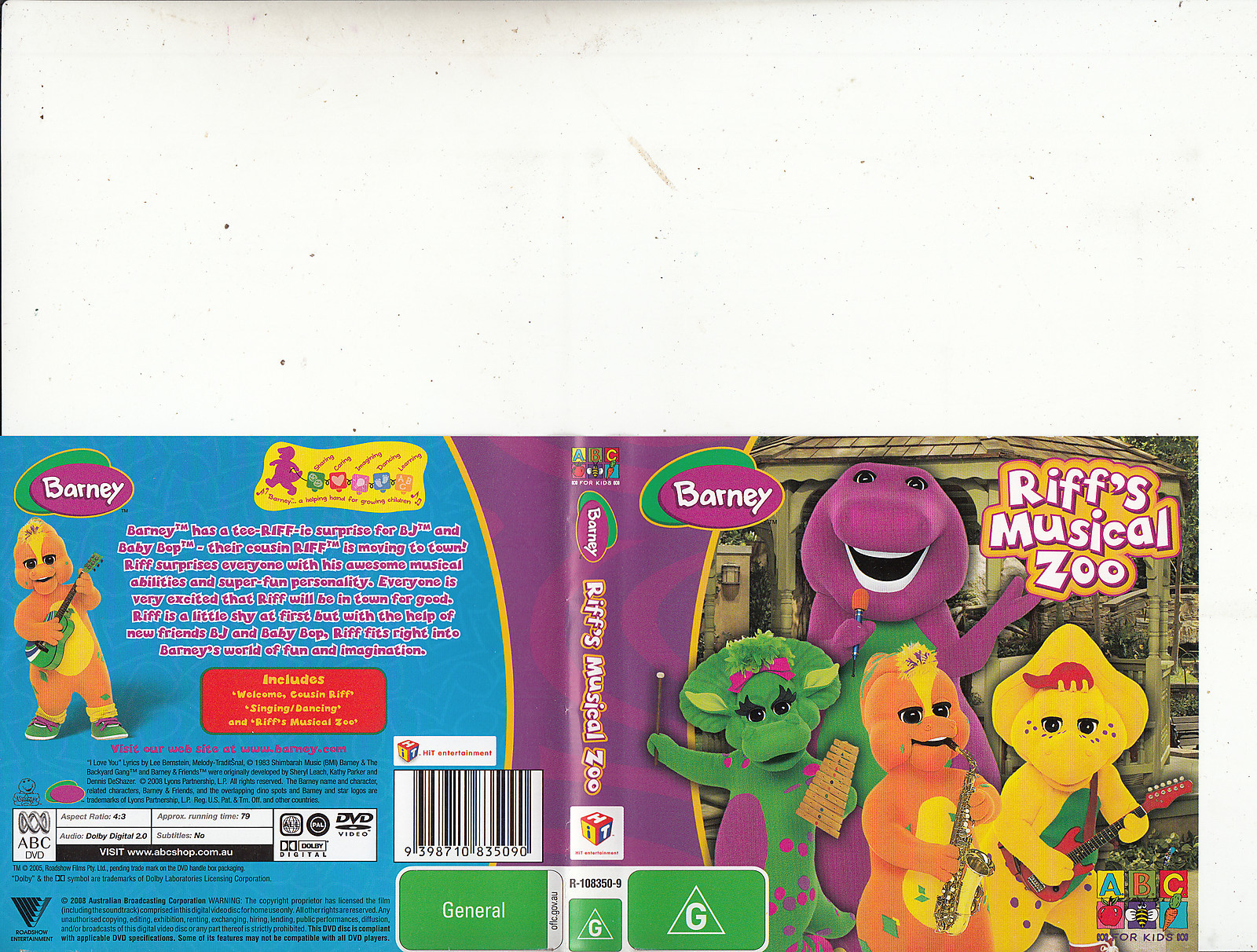 Barney-Riff's Musical Zoo-2008-[79 Minutes]-Children Barney-DVD | eBay