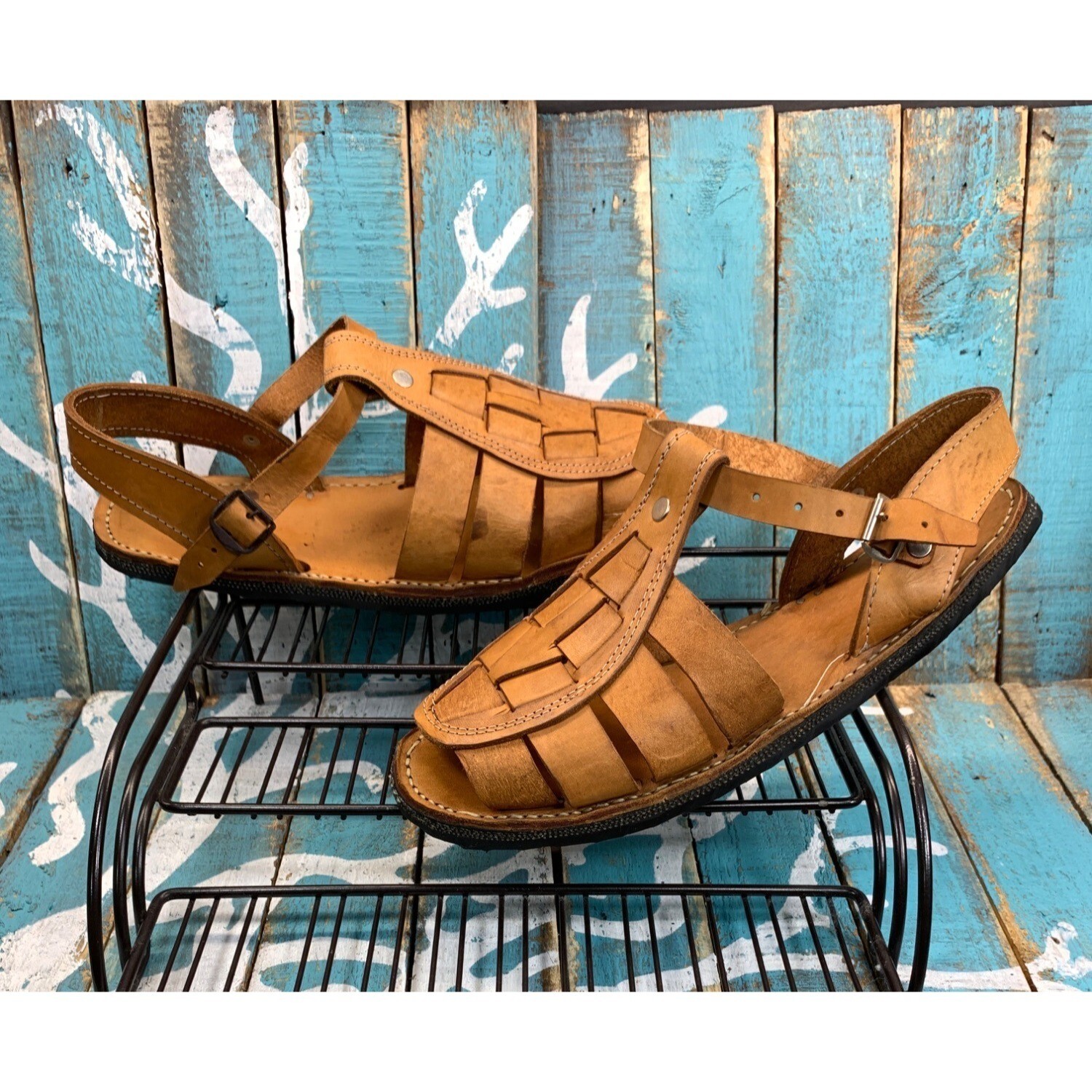 Men's Vintage Hand crafted Tire Tread Sandals size 9 Beautiful ...