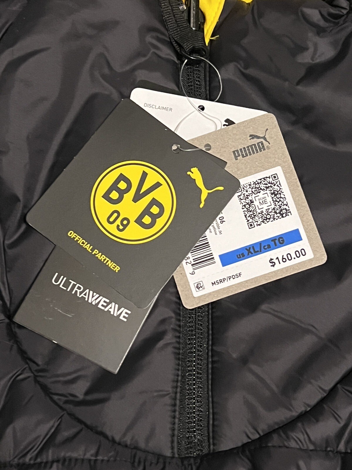 Puma BVB Borussia Dortmund Half Zip Reversible Jacket Mens Size L ...