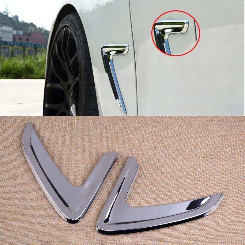2x Chrome Side Wing Fender Air Flow Vent Trim Cover Fit for BMW X5 F15 ...