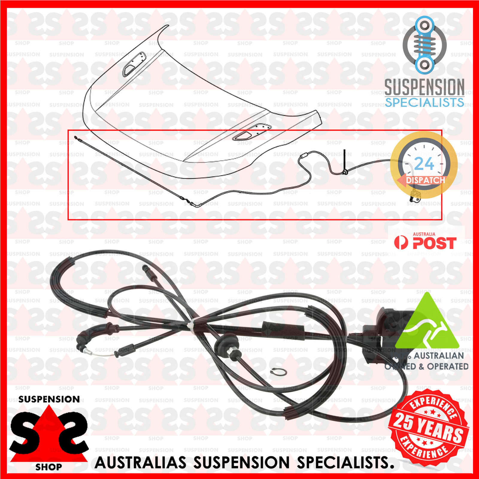 Bonnet Cable Suit LAND ROVER Range Rover Evoque (L538) 2.2 D 4x4 RANGE ...