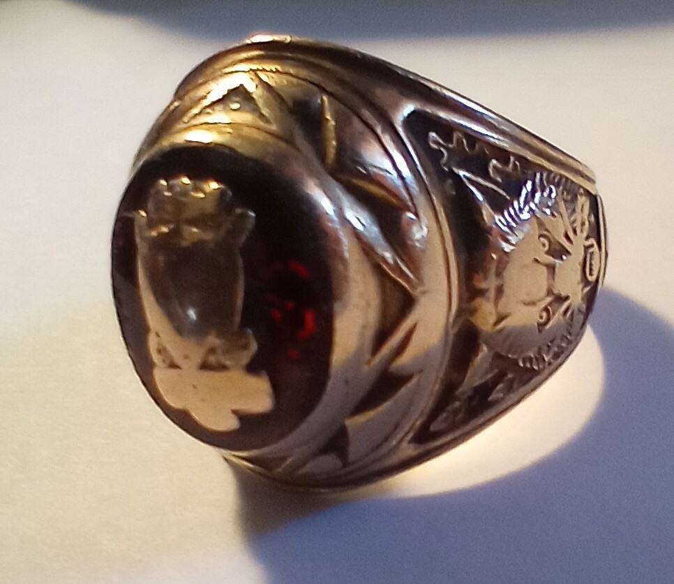 1969 10k LION Gold Class Ring 12.6 Grams Sz 10+ BALF… - Gem