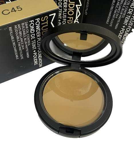 MAC STUDIO FIX # C45 - 24HR OIL CONTROL POWDER PLUS FOUNDATIN MATTE ...