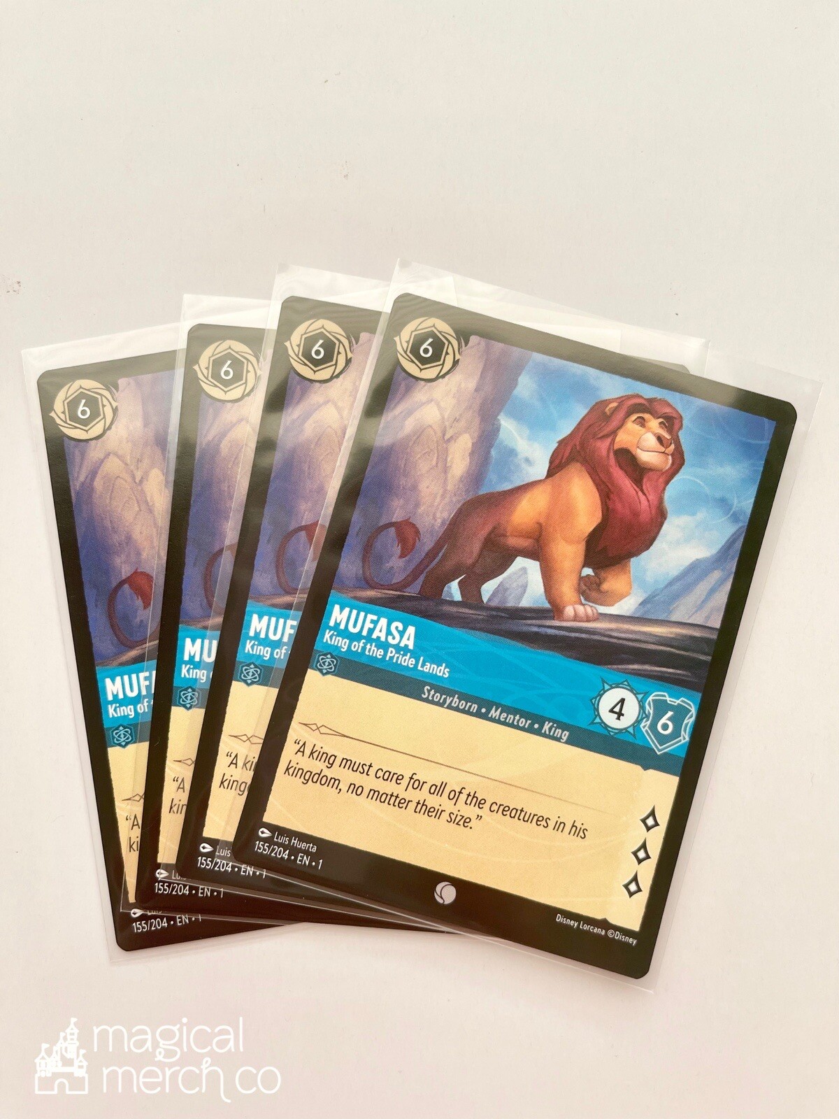 Disney Lorcana Mufasa King Of The Pride Lands 155/204 Common NM Card ...