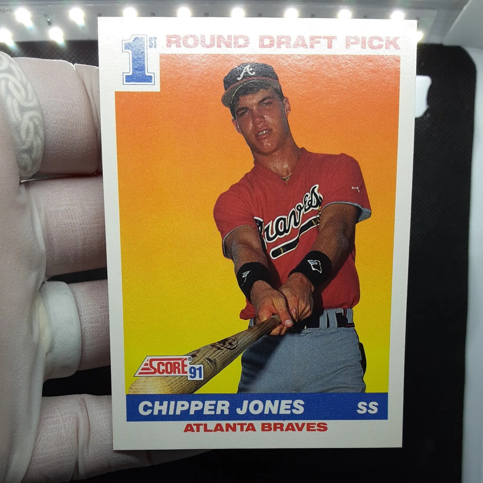 CHIPPER JONES, 1991 SCORE ROOKIE CARD 1st ROUND DRAFT PICK #671 BRAVES ...