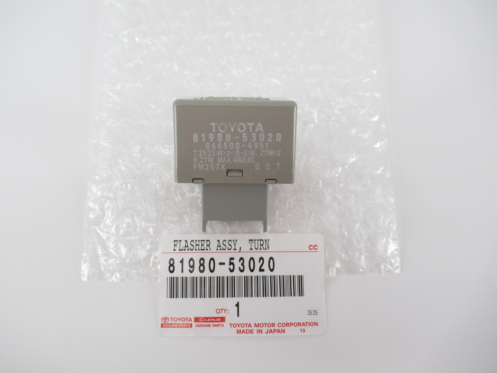 Genuine OEM Toyota Lexus 81980-53020 Turn Signal Flasher Relay Module ...