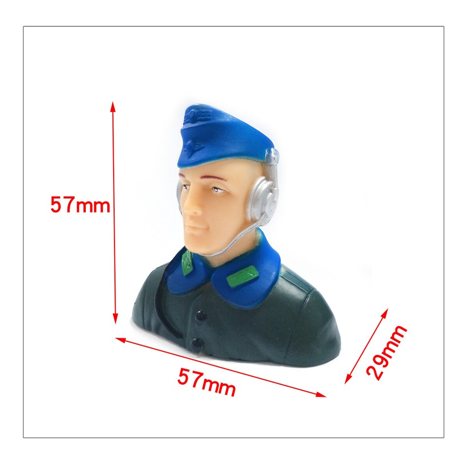 1pc 1/7 Scale RC Plane Pilots Figures RC Kits L57*W29*H57mm Brown /Army ...