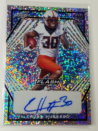 Chuba Hubbard 2021 Leaf Flash Rookie Autograph Platinum Blue 35/35 RC ...