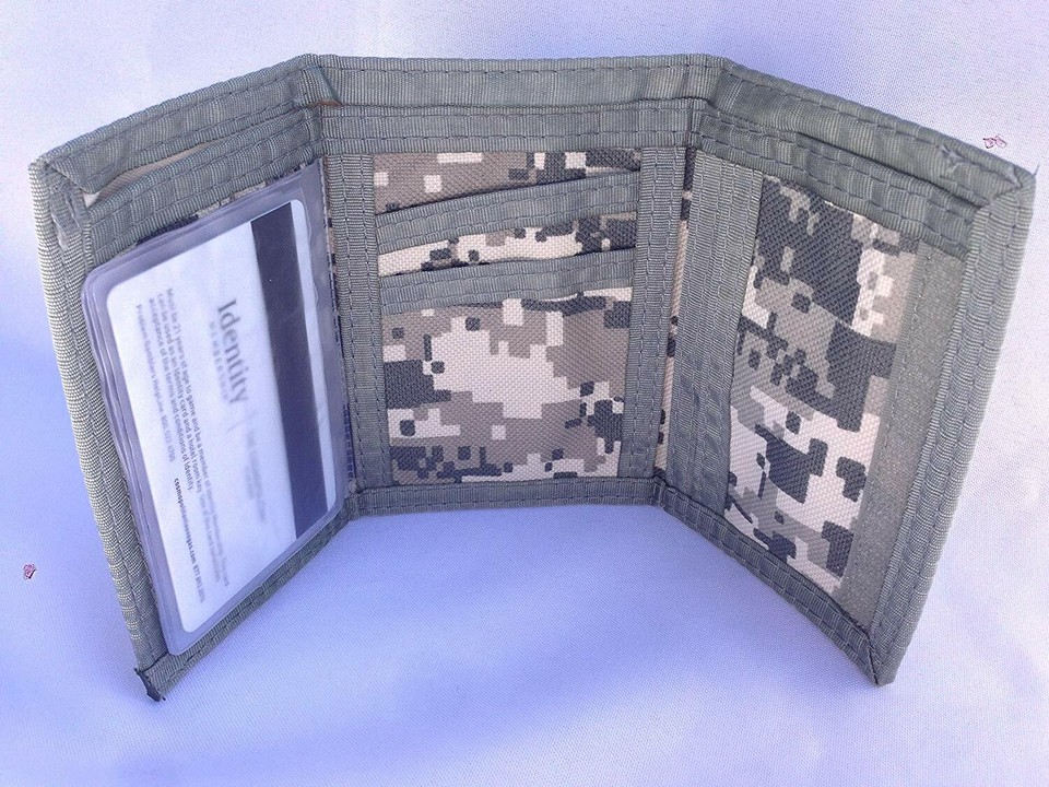 Tri-Fold Digital ACU Army Military Camo Unisex Credit Card Cash Wallet ...