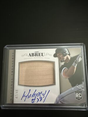 2014 Panini National Treasures Jose Abreu Rookie Bat Auto Purple /49 ...
