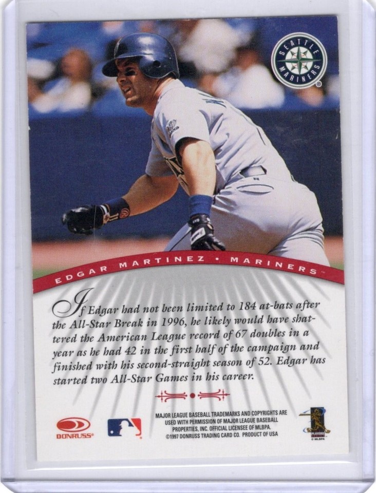 1997 donruss signature series autograph Edgar Martinez Red Super rare ...