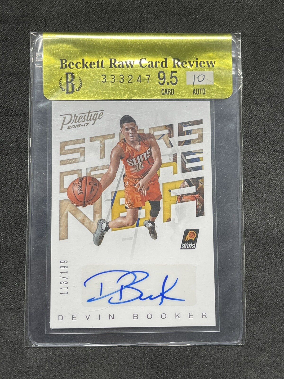 2016-17 prestige Stars Of The NBA Signatures #18 Devin Booker Auto /199 ...