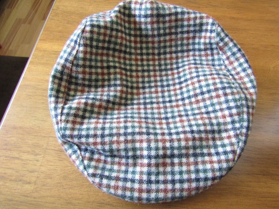 Woolrich Wool Check Flat Newsboy Snap Hat Cap*Size XL*Mens | eBay