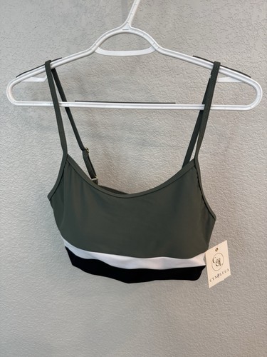 Cyn & Luca Women’s Bikini Top - Color block Size Medium - Army Green ...