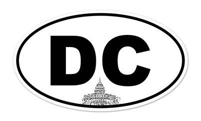 Washington DC Capitol Oval car window bumper sticker decal 5" x 3" | eBay