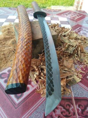 WILD CUSTOM HANDMADE 1095 STEEL Blade 30" LONG WITH WELL BALANCED ...